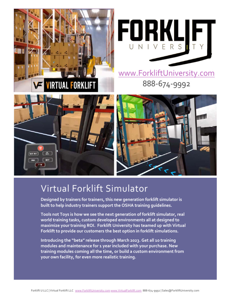 Forklift Simulator Training Solutions | PDF | Virtual Reality | Simulation