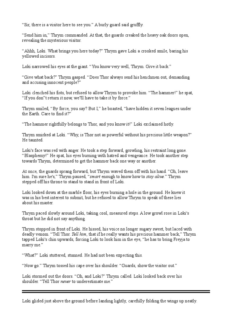 Thor-Paragraphs 2 & 4 | PDF | Loki | Thor
