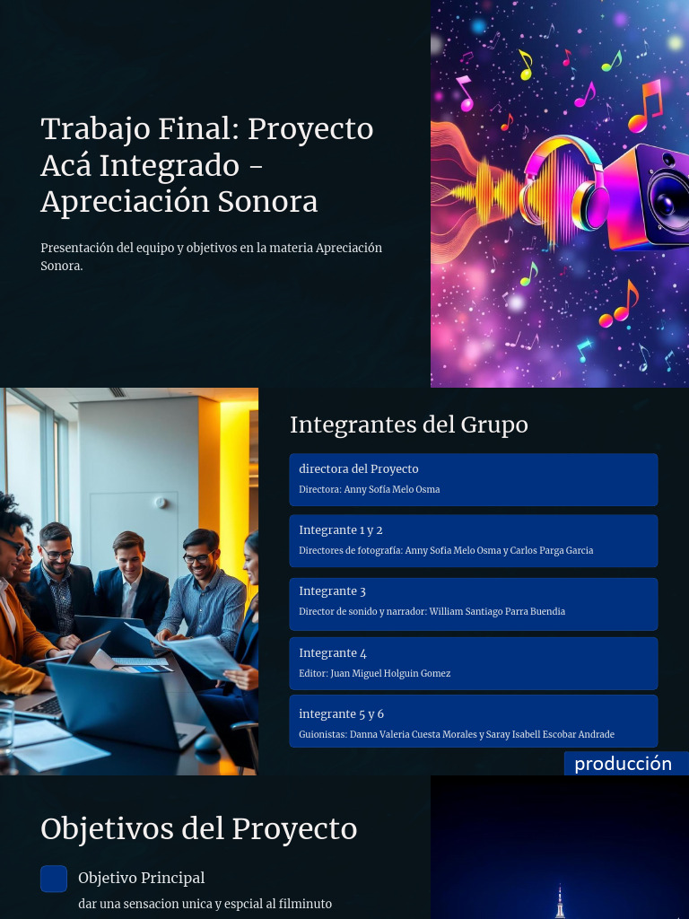 Trabajo Final Proyecto Aca Integrado Apreciacion Sonora PDF | PDF
