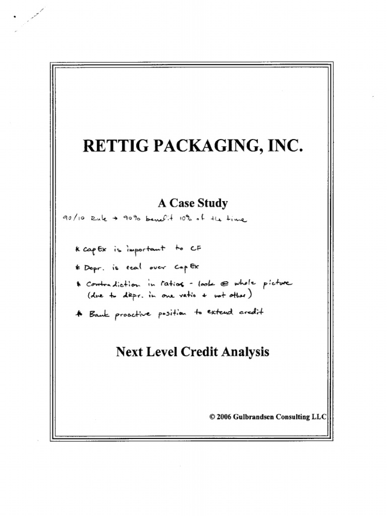 Next Level Credit Analysis - Case Studies | PDF