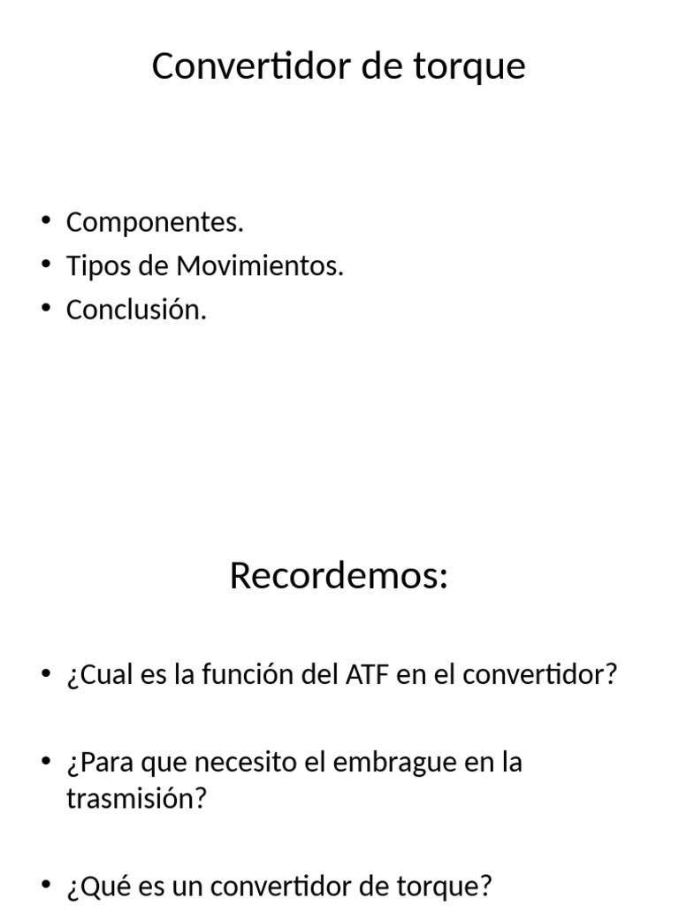 Convertidor de Torque | PDF | Embrague | Turbina