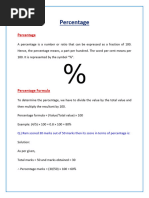 Percentage Notes | PDF | Percentage | Discounting
