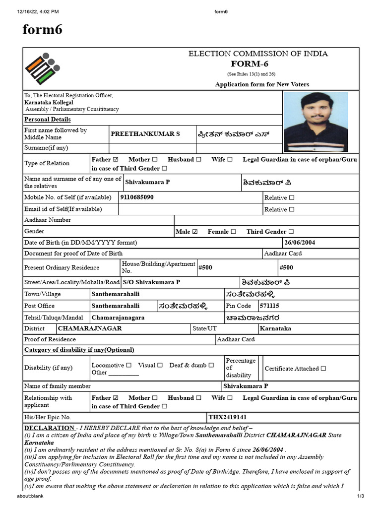 Form 6: New Voter Registration Guide | PDF | Political Events | Democracy