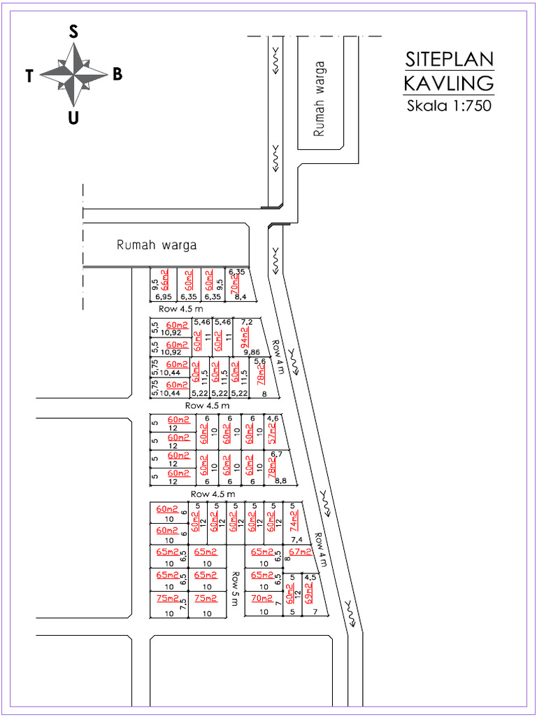 Siteplan Kavling-Untuk Lapangan | PDF