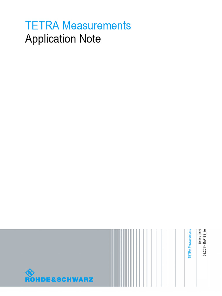 TETRA Measurement Techniques Overview | PDF | Bit Rate | Duplex ...