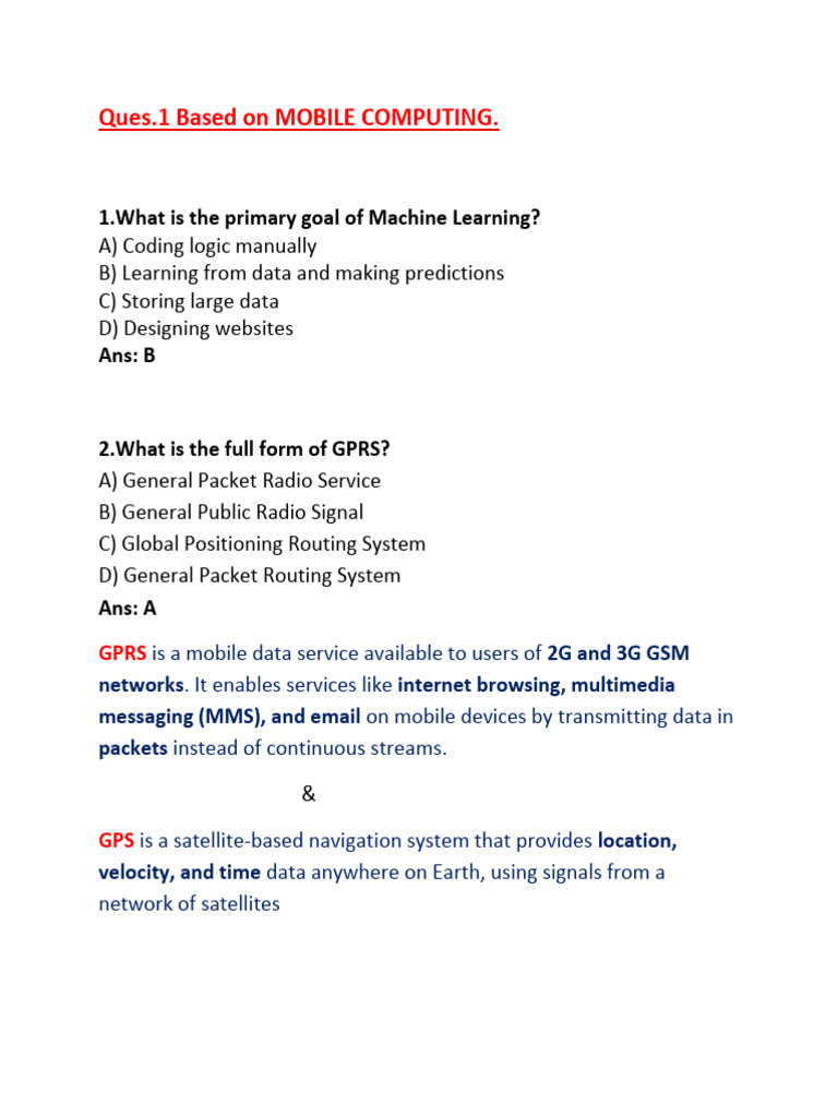 6.SOL. On MobileComputing, Unicode, Physical - Port, AI | PDF | Usb | Artificial Intelligence