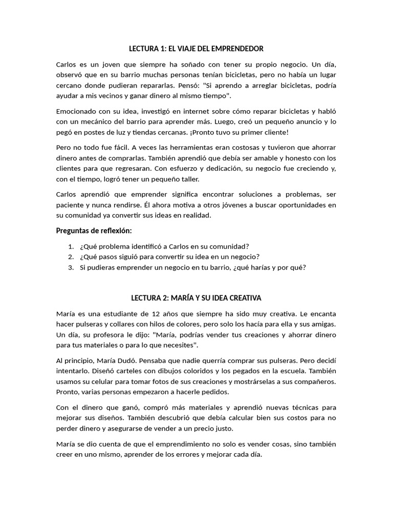 Lecturas Texticon 1 y 2 | PDF | Iniciativa empresarial