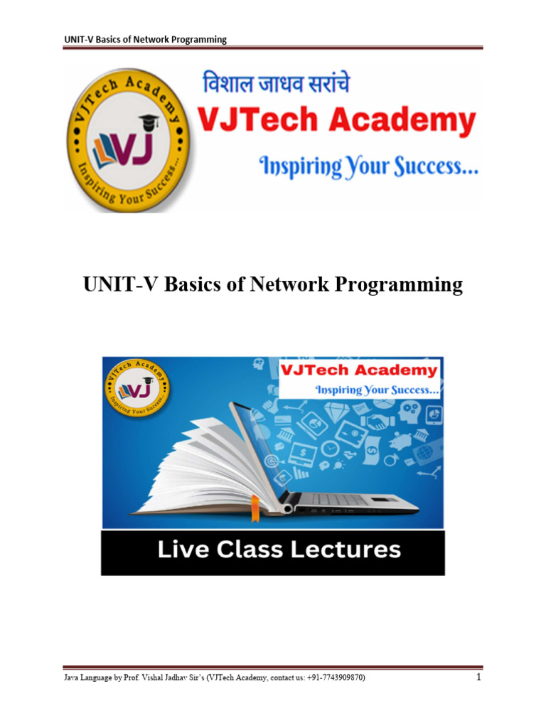 UNIT-V Basics of Network Programming | PDF | Network Socket | Port (Computer Networking)