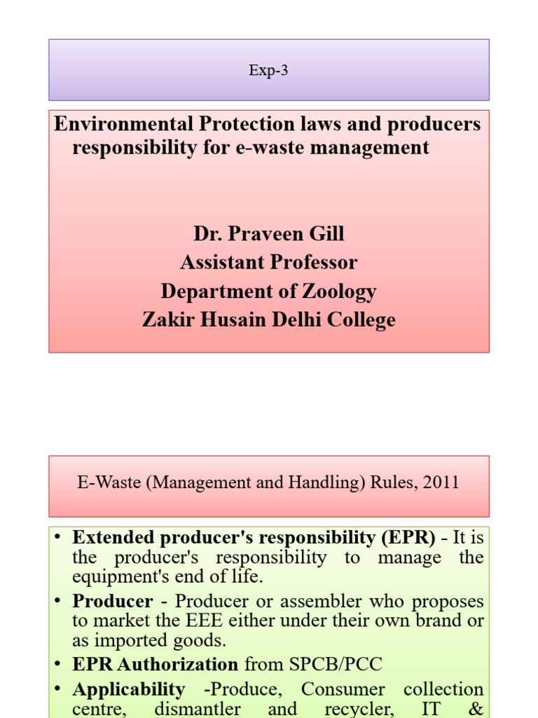 E-Waste Management Rules Overview 2011 | PDF