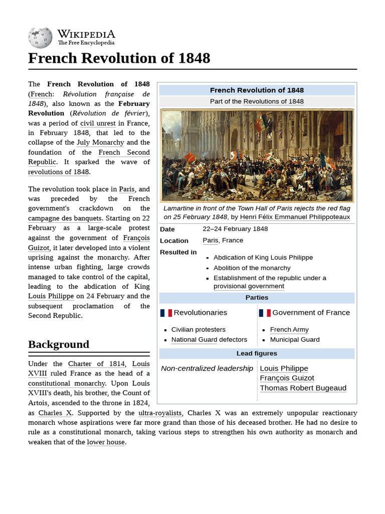 French Revolution of 1848 | PDF | Political Science