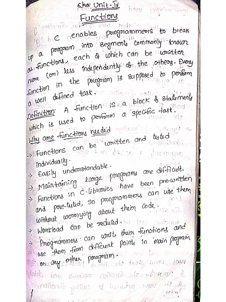 Functions in C | PDF