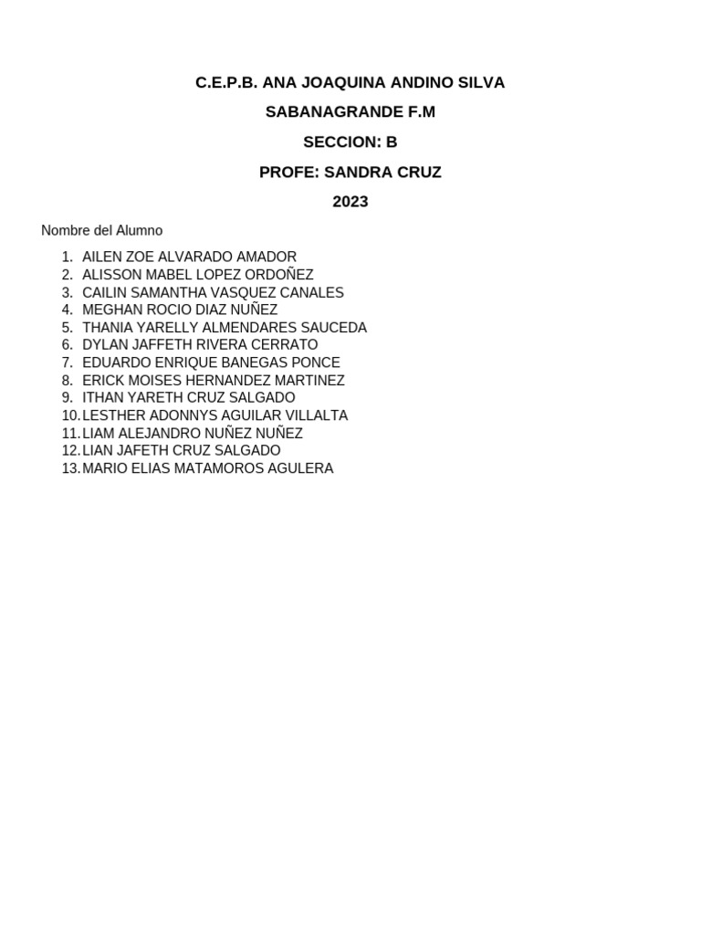 Profe Sandra Cruz | PDF