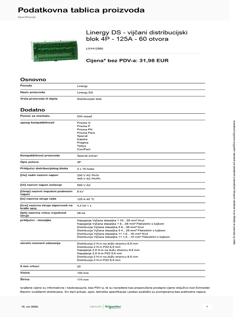 Schneider Electric - Prisma-G - LGY412560 | PDF