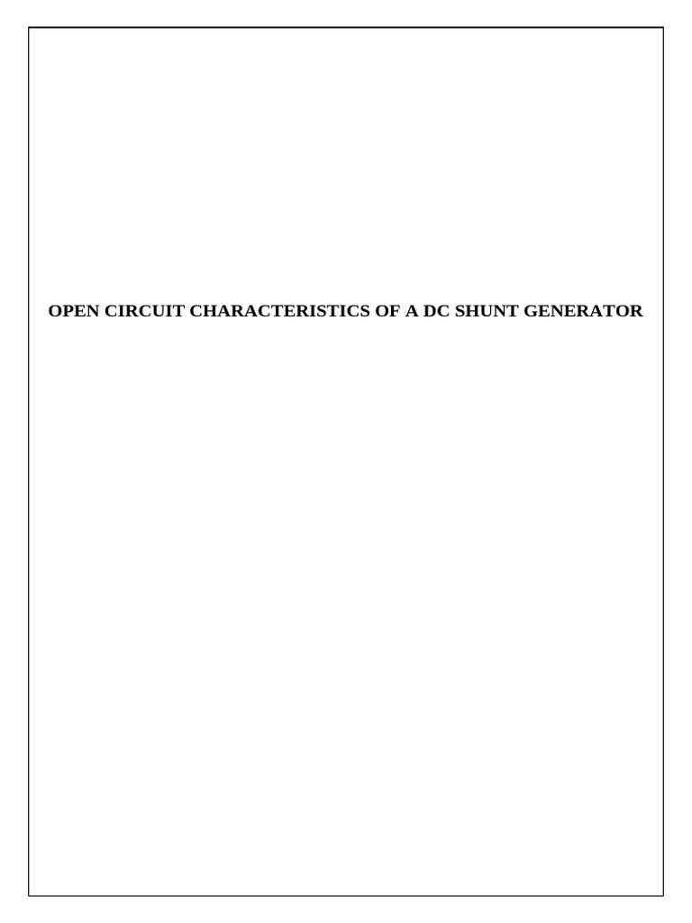 Magnetization Characteristics | PDF | Electric Generator | Voltage