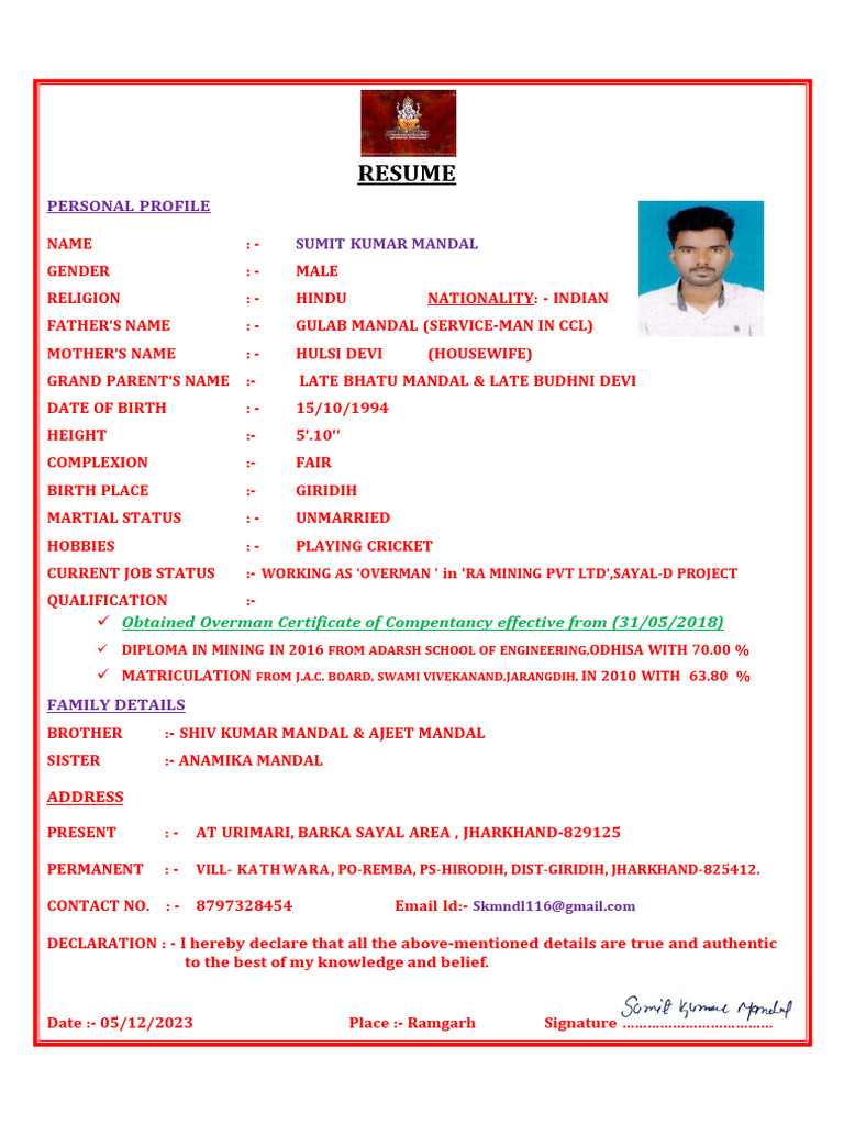 Resume: Personal Profile | PDF