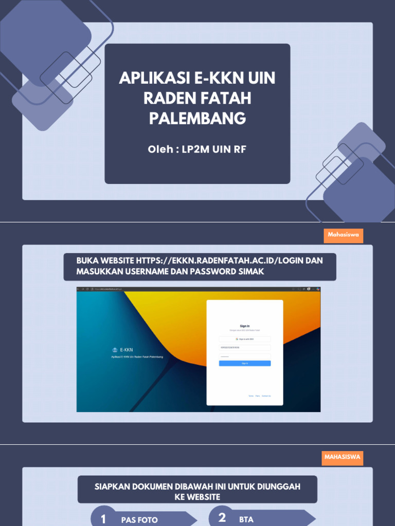Tutorial Pendaftaran KKN Bagi Mahasiswa | PDF