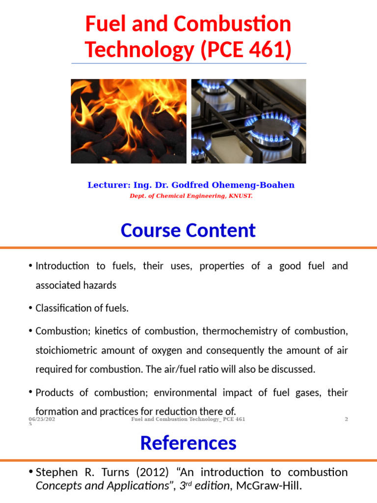PCE 461 - Fuel & Combustion Technology - 2023 - 1 | PDF | Natural Gas ...