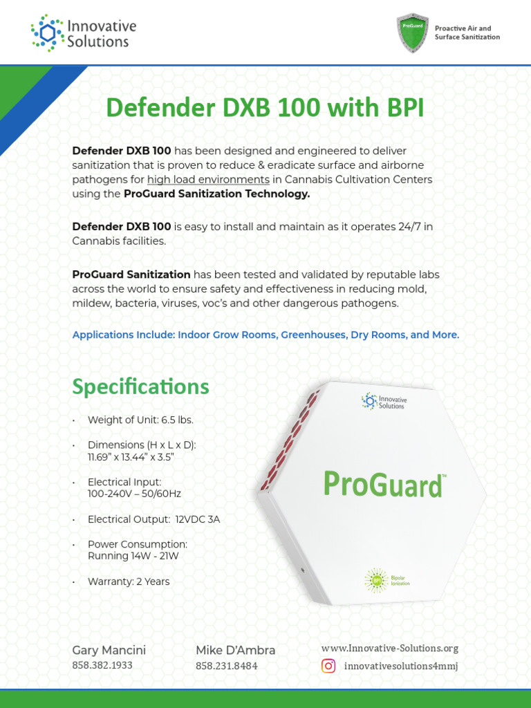 A64385bbe66364 Proguard DXB 100 Mini Product Sheets | PDF