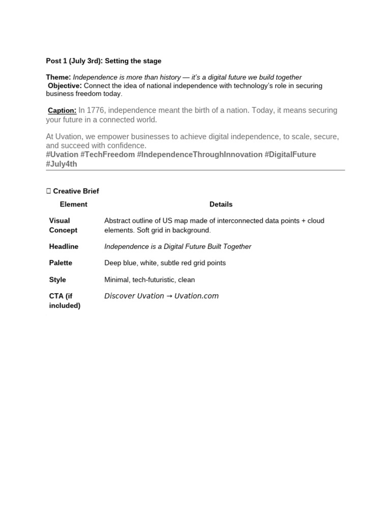 SM Plan US Independence Day 2025 | PDF