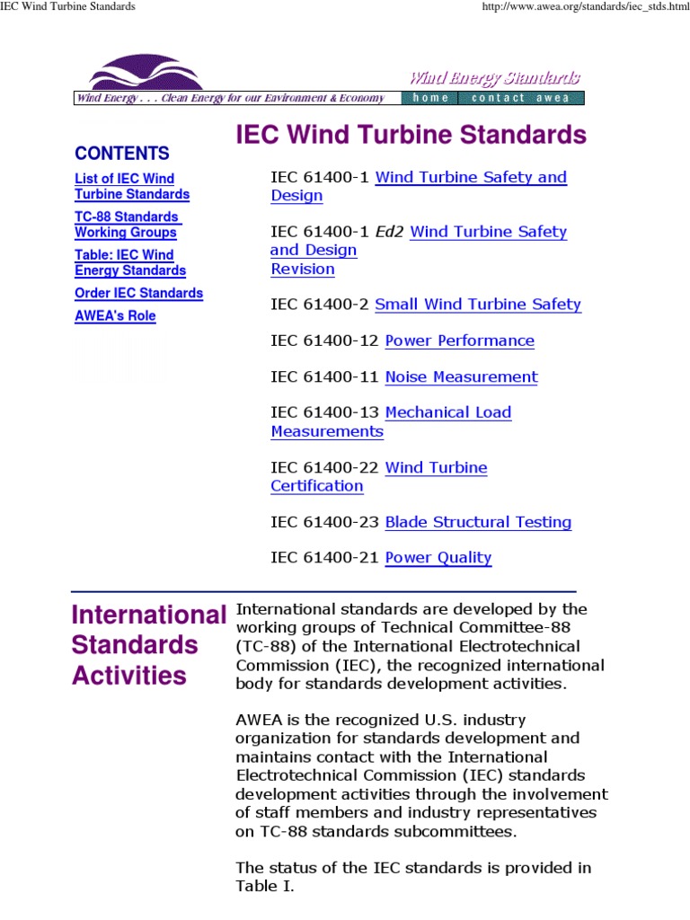 IEC Wind Turbine Standards | PDF | Wind Power | Wind Turbine