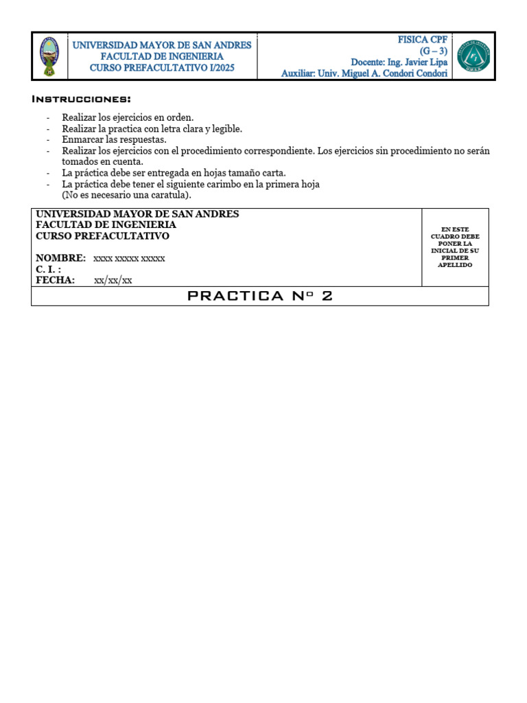 Solucionario de Practica Segundo Parcial I - 2025 | PDF | Fricción | Péndulo