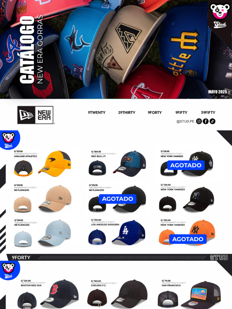 New Era Catálogo de Gorras Curveadas | PDF | New York Yankees | Boston Red Sox