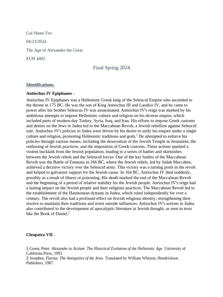 The Age of Alexander The Great Final | PDF | Cleopatra | Ptolemaic Kingdom