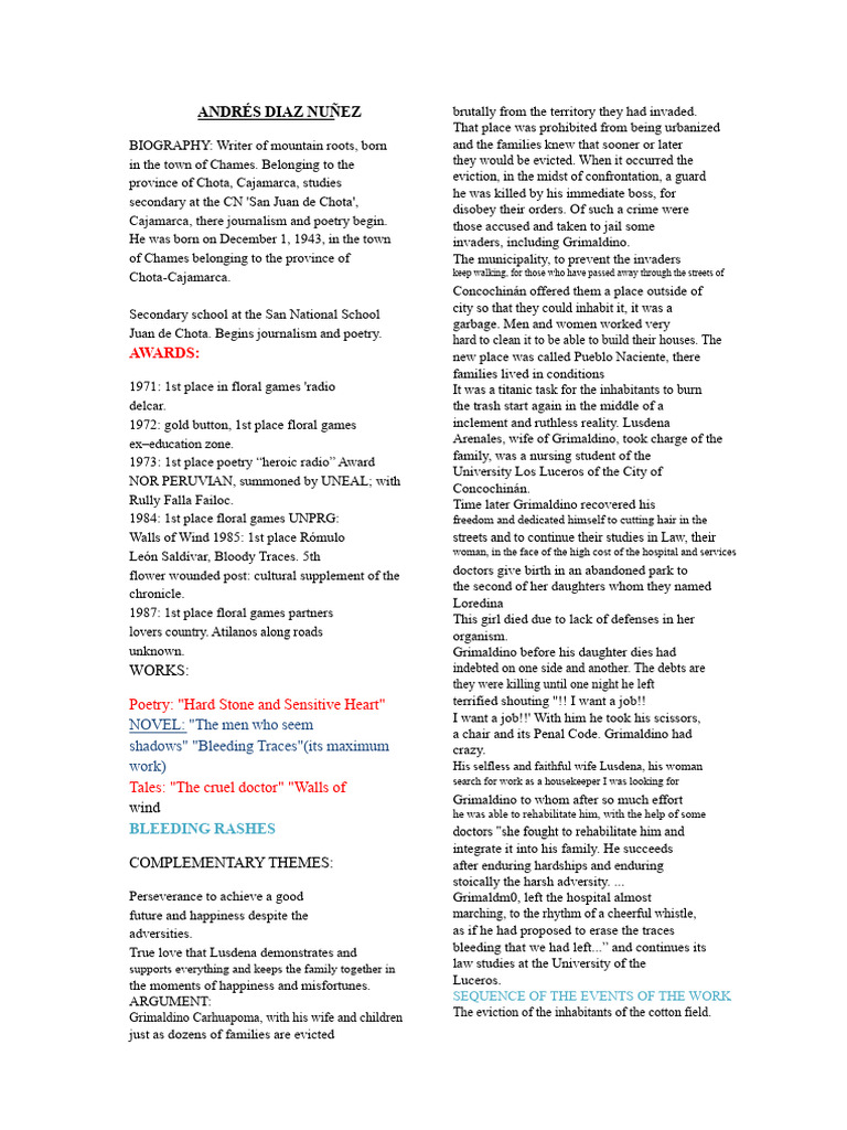 Biography of Andrés Díaz Núñez | PDF