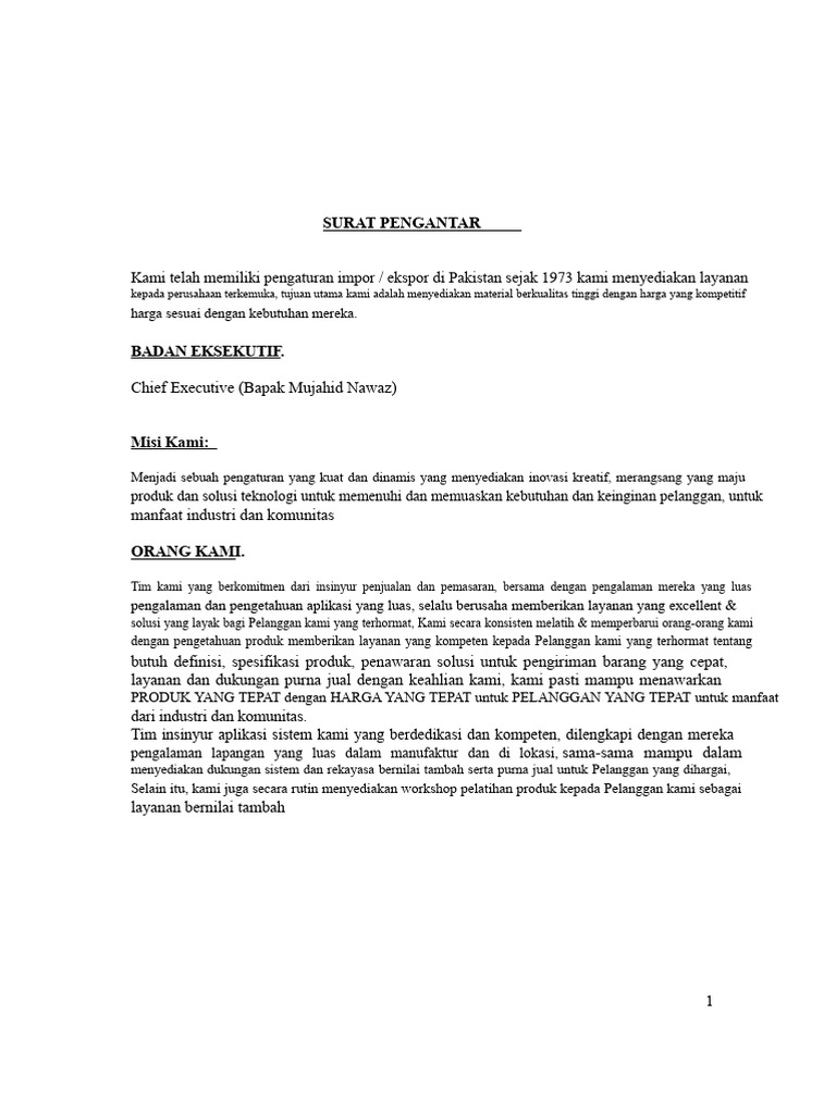 Surat Perkenalan | PDF