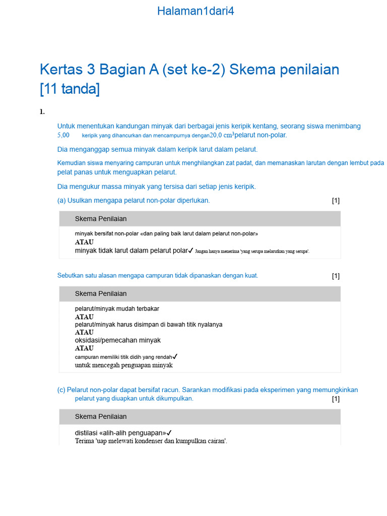 Kertas 3 Bagian A Set Kedua MS | PDF