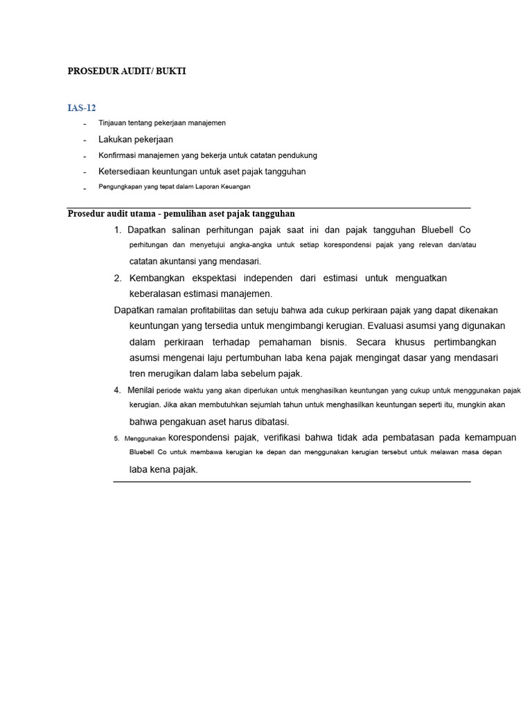 Prosedur Audit | PDF