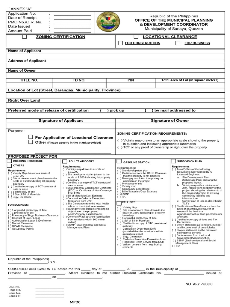 Zoning Certification Requirements Guide | PDF