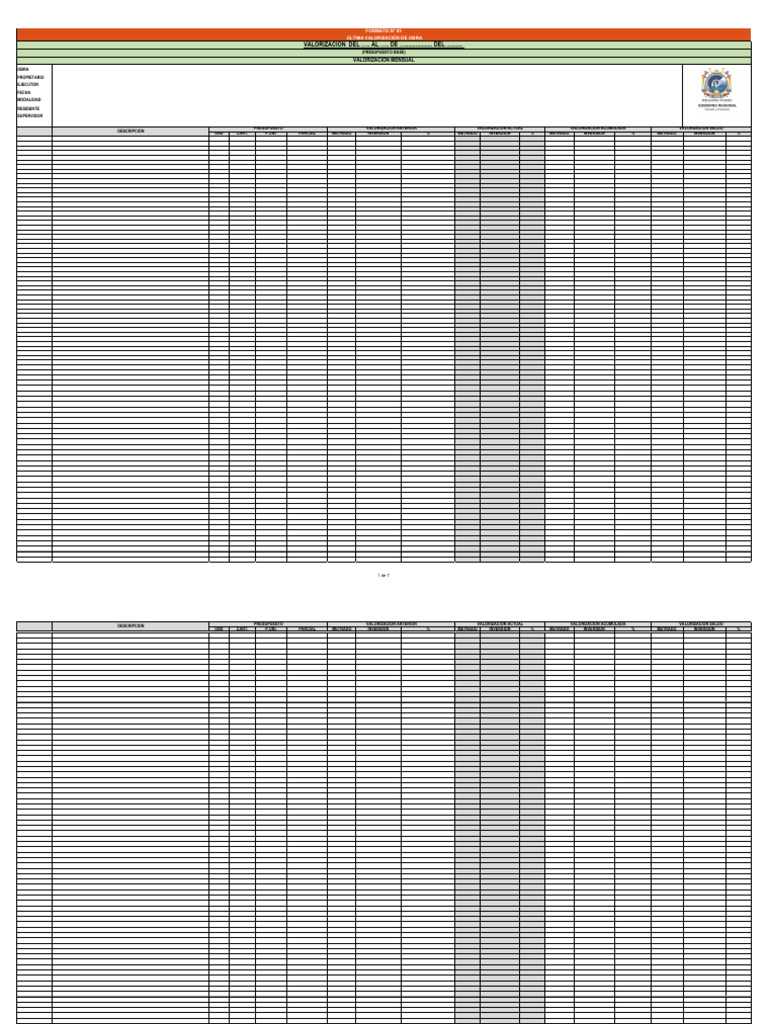 Modelo de Valorizacion de Obra Modif. Eett | PDF | Ley del Medio Ambiente | Humanidades Ambientales