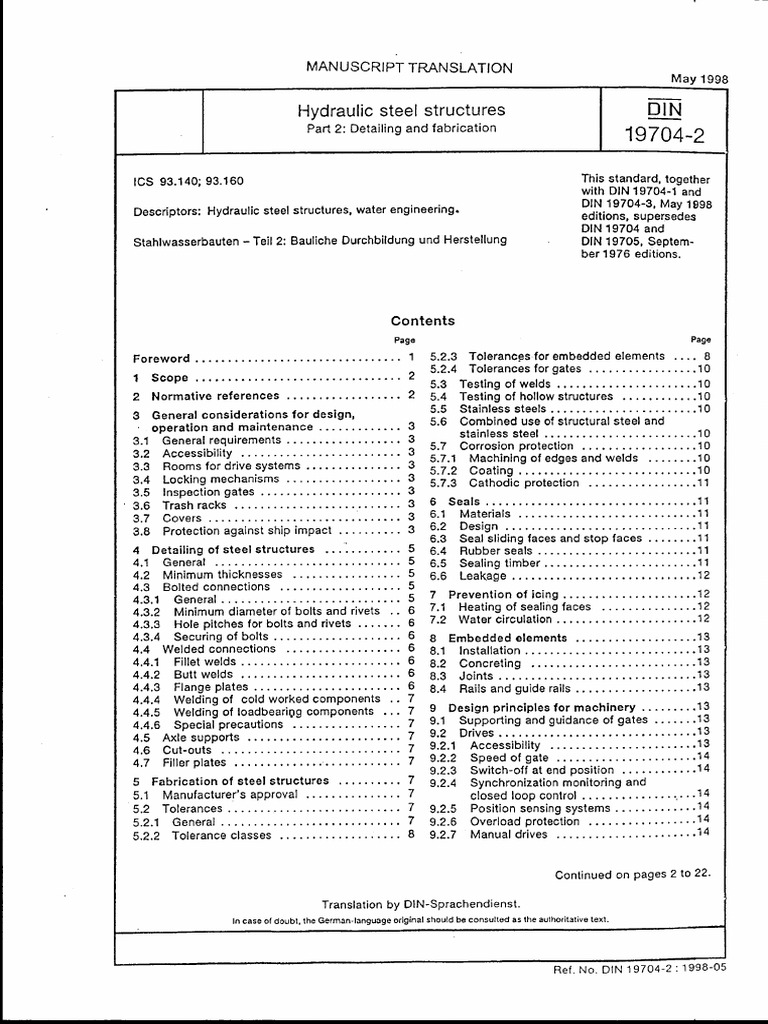 DIN 19704-2 051998-En | PDF