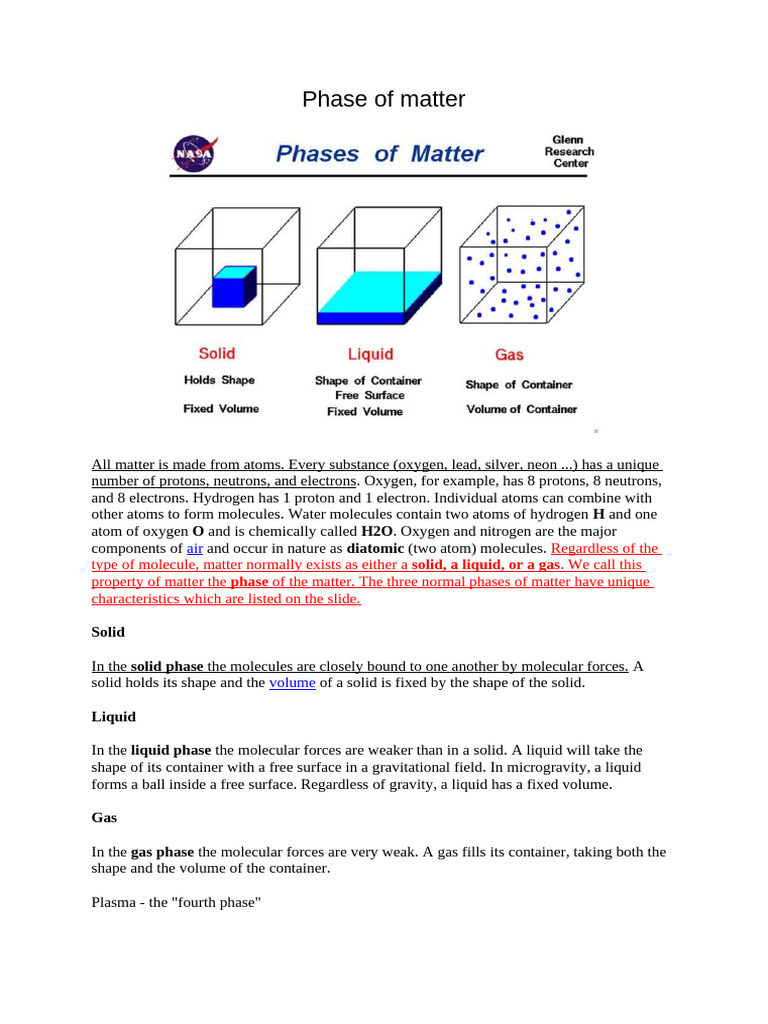 Phase of Matter | PDF