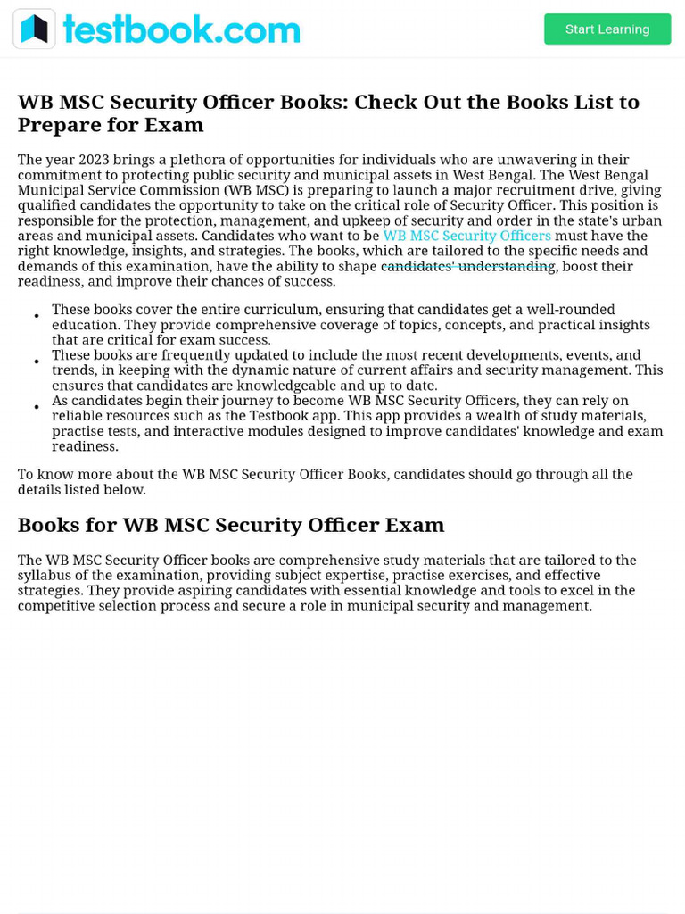 Books For Security Officer | PDF