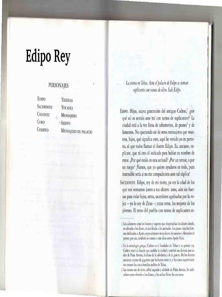 Edipo Rey Sófocles | PDF | Edipo