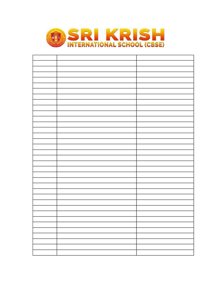 Grade 1 - Name List 2025 To 2026 Batch | PDF