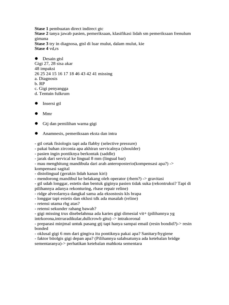 Prostho Tambahan | PDF