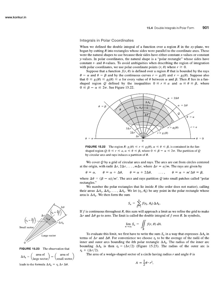 Double Integral in Polar Form | PDF