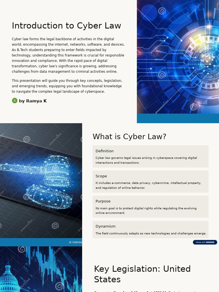 Introduction to Cyber Law | PDF | Cybercrime | Ransomware