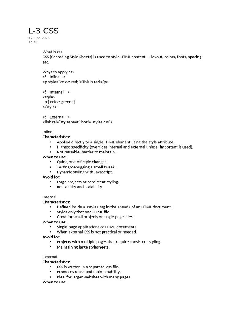 L-3 CSS From Basic To Advance | PDF | World Wide Web Consortium | World ...