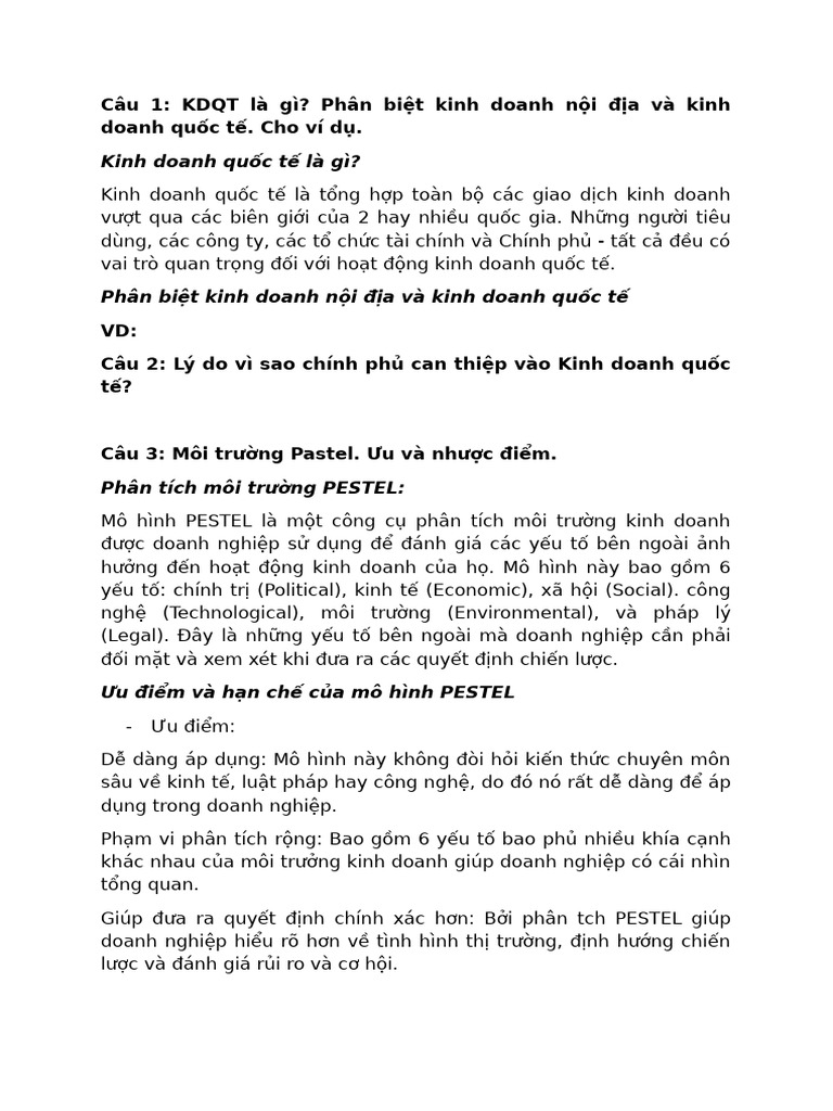 8 câu đề thi QTKDQT | PDF