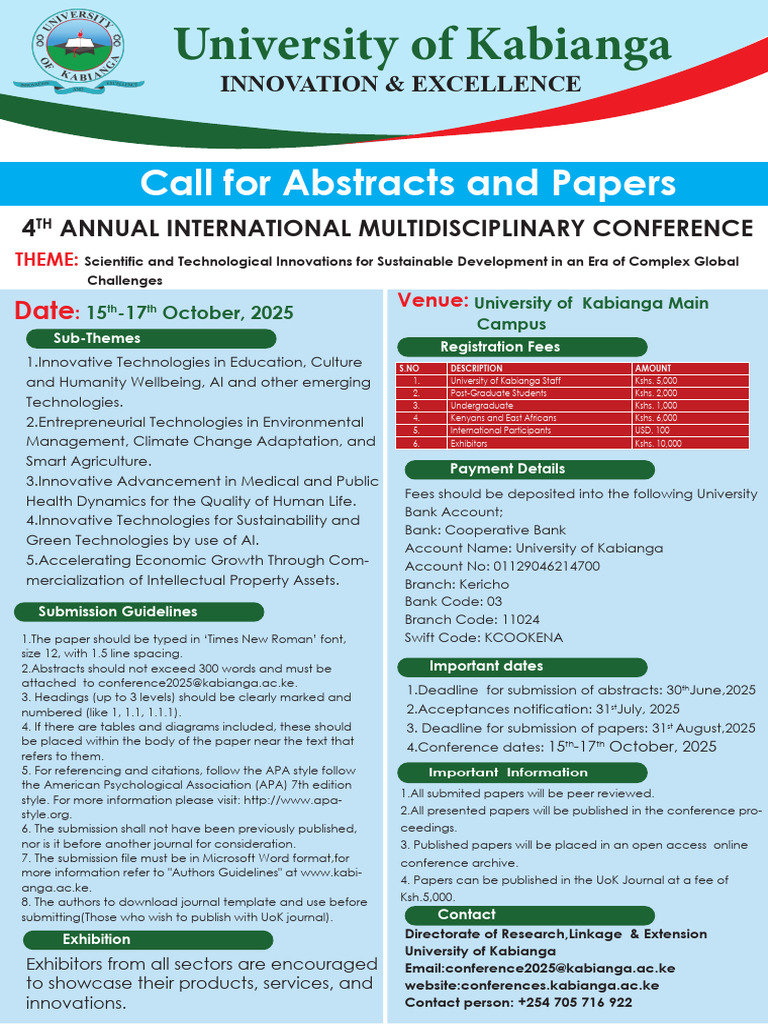 Call for Papers: 2025 Multidisciplinary Conference | PDF