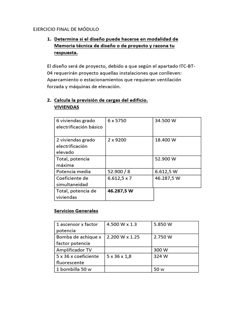Ejercicio Final de Módulo | PDF | Electricidad