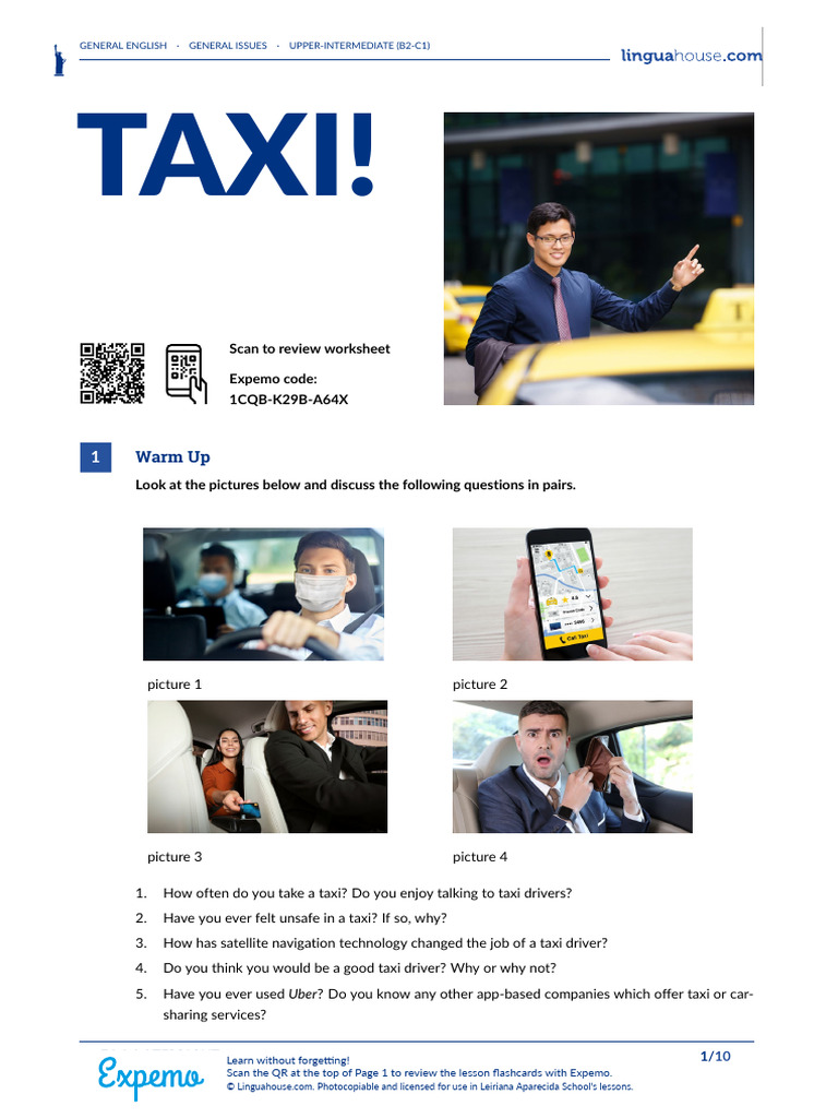 English Course for Taxi Drivers | PDF | Transport | Linguistics