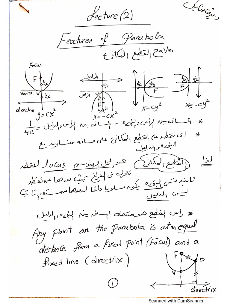 Lecture 2 - Conics Sections - Part 2 | PDF