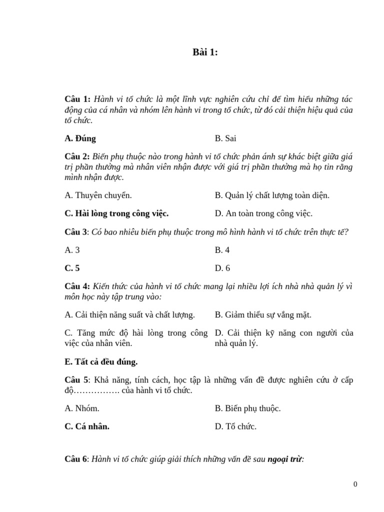 Hành VI T CH C | PDF