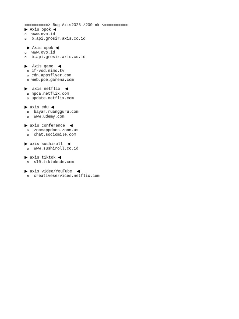 Bug Axis Terbaru 2025 200 Ok (SFILE | PDF