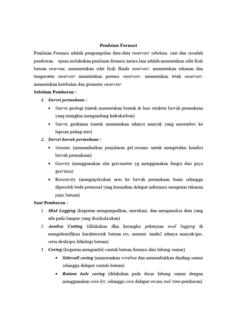 Rangkuman Dan Materi Responsi Penilaian Formasi | PDF